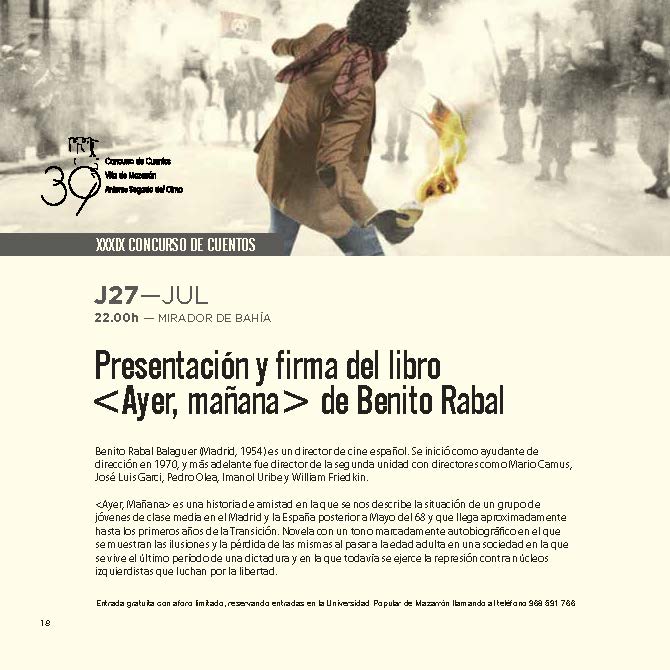 Presentación y firma del libro de Benito Rabal – Universidad Popular de ...